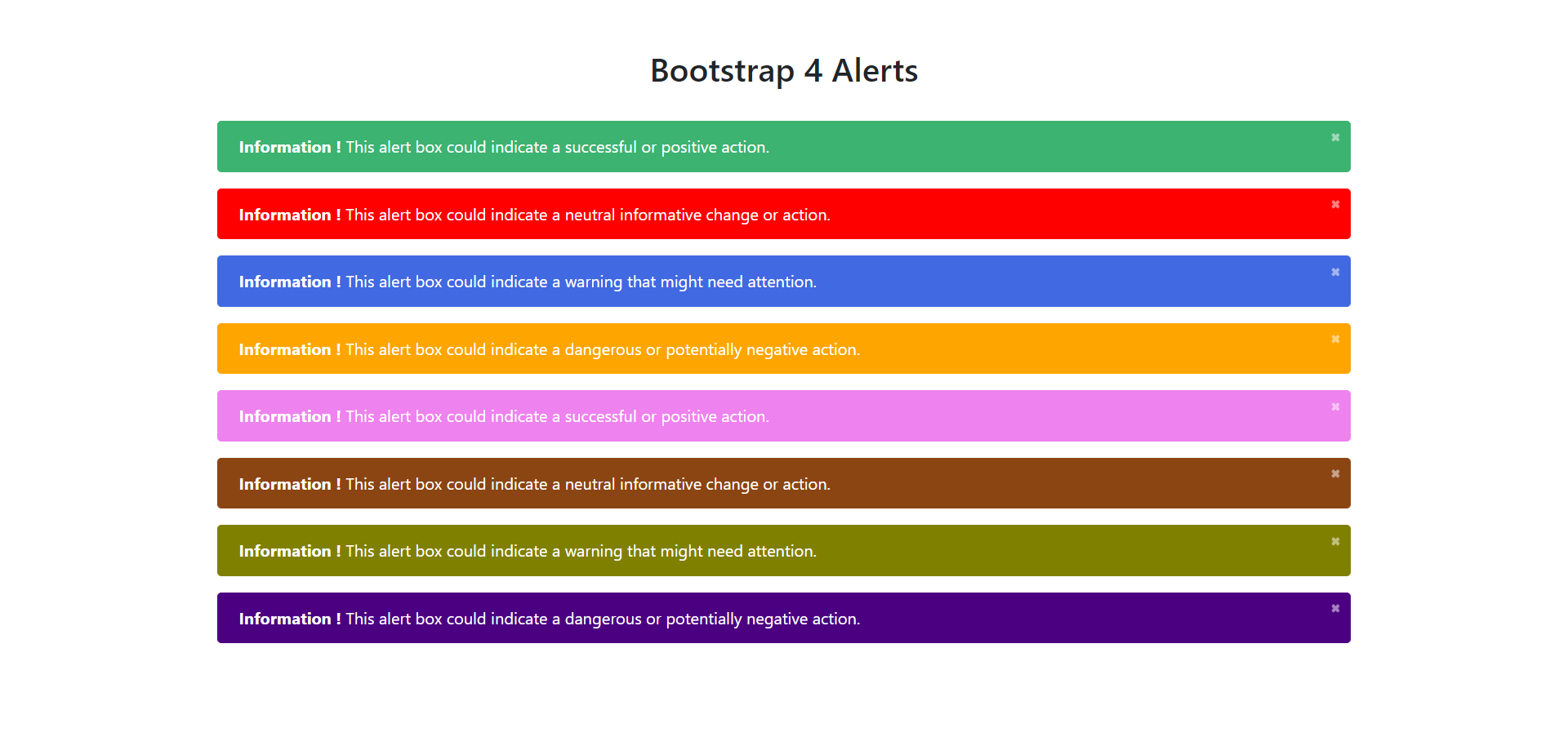 Alert Bootstrap4 Style01
